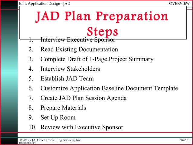 JAD - Joint Application Development | PPT
