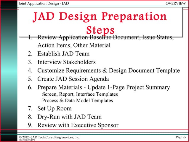 JAD - Joint Application Development | PPT