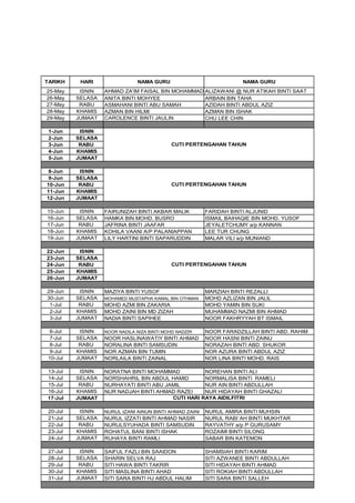 Jadual Guru Bertugas Mingguan | PDF