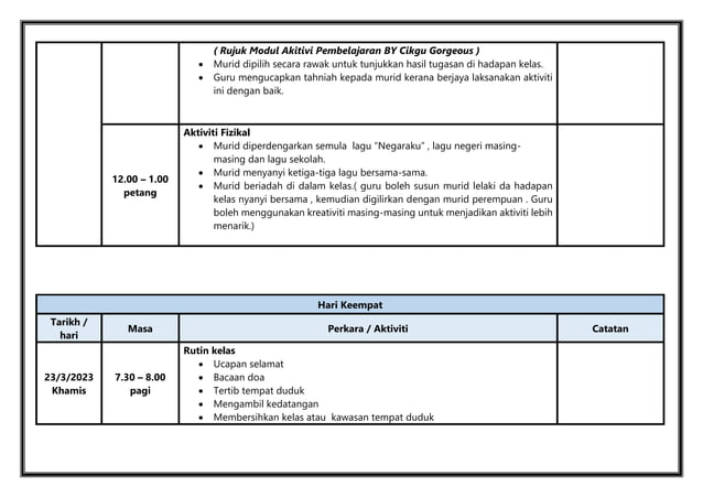 JADUAL PROGRAM TRANSISI TAHUN SATU 2023 BY CIKGU GORGEOUS.docx