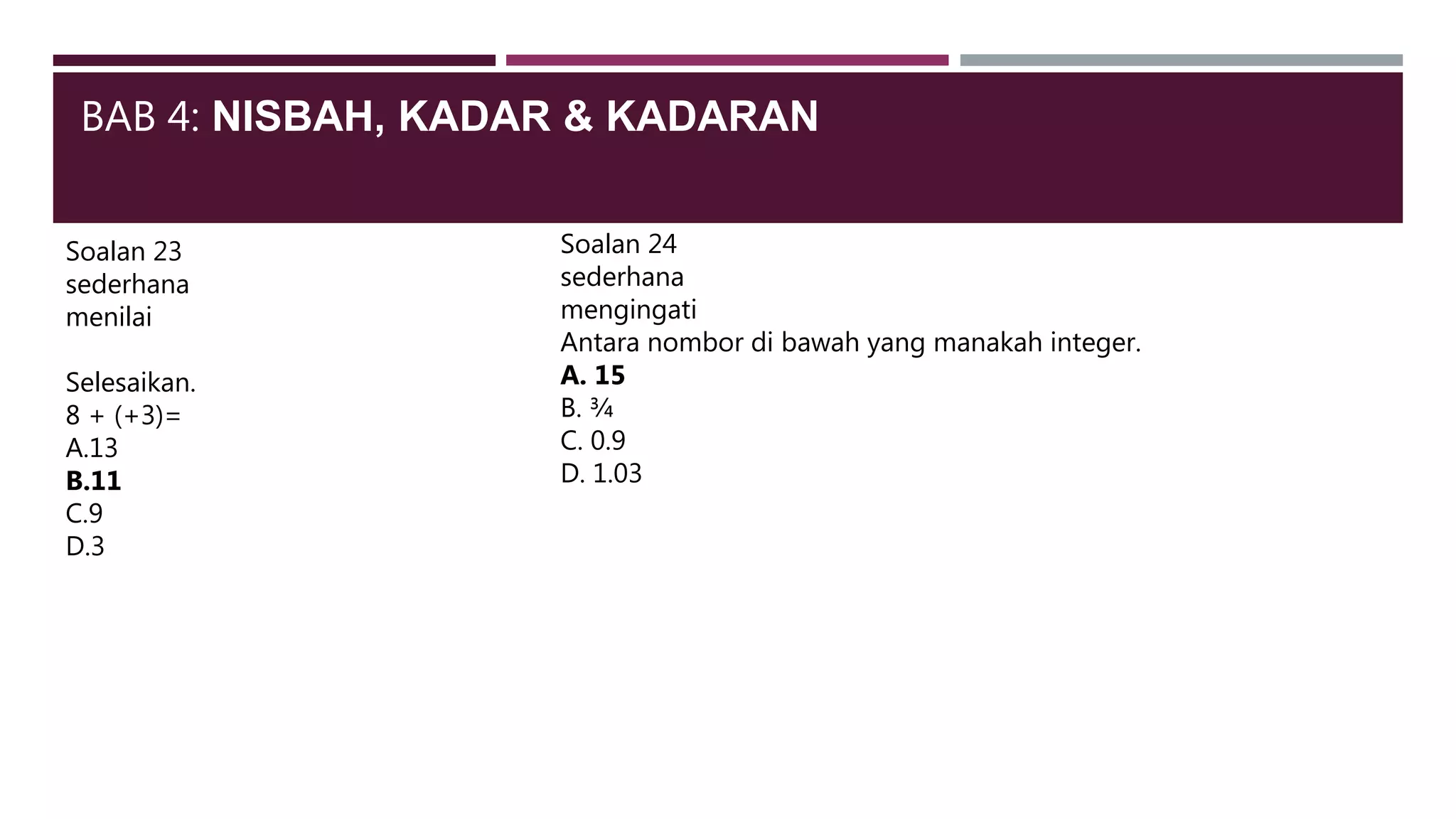 Jadual spesifikasi ujian (jsu) MATEMATIK TINGKATAN 1 | PPTX