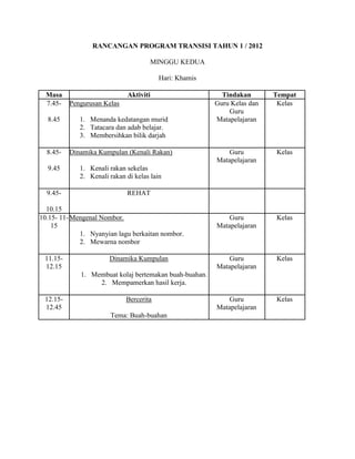 Jadual transisi thn 1 | DOCX