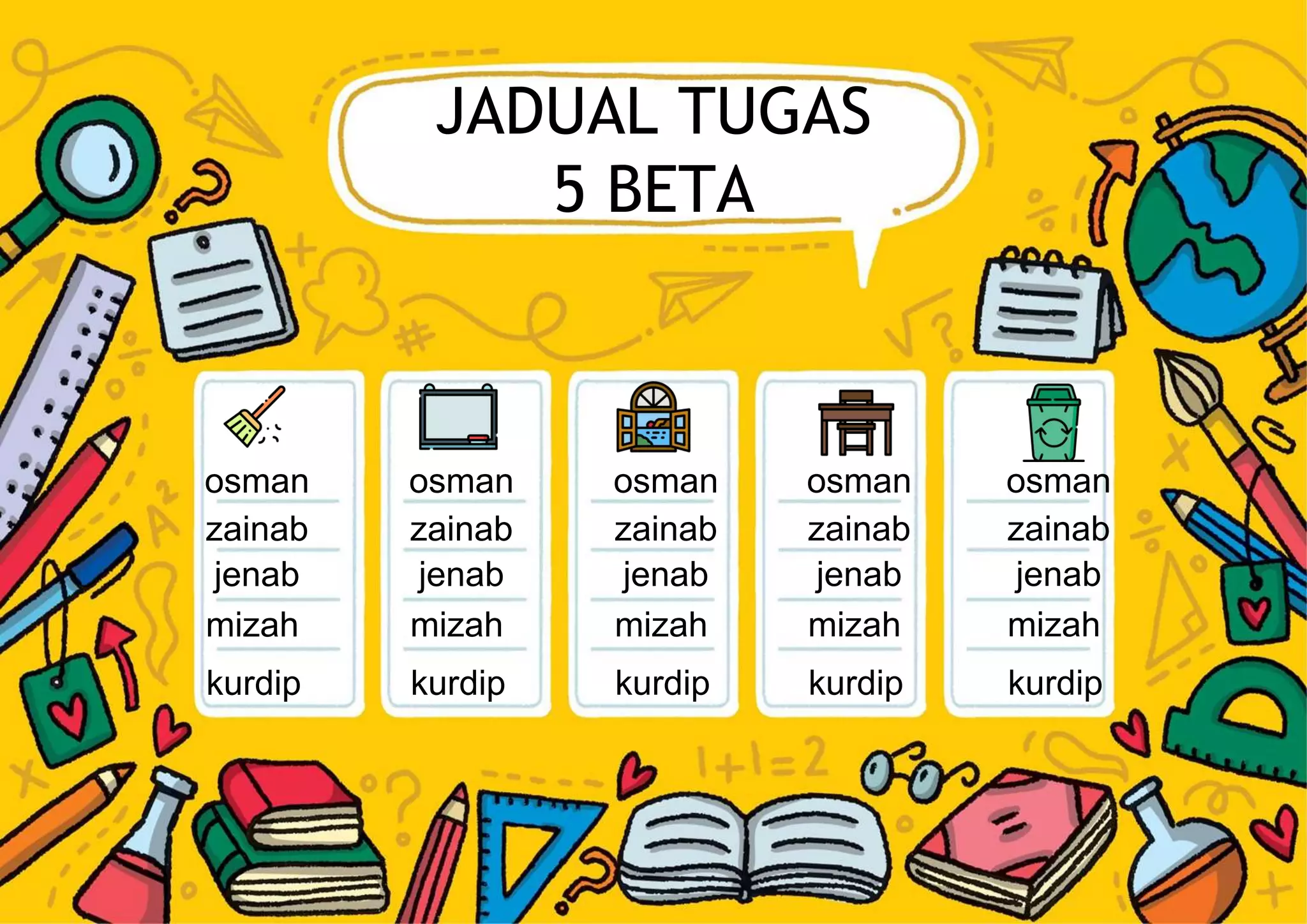 JADUAL TUGAS KELAS.pptx