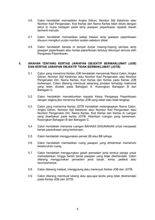 Jadual UPSR 2014 | PDF