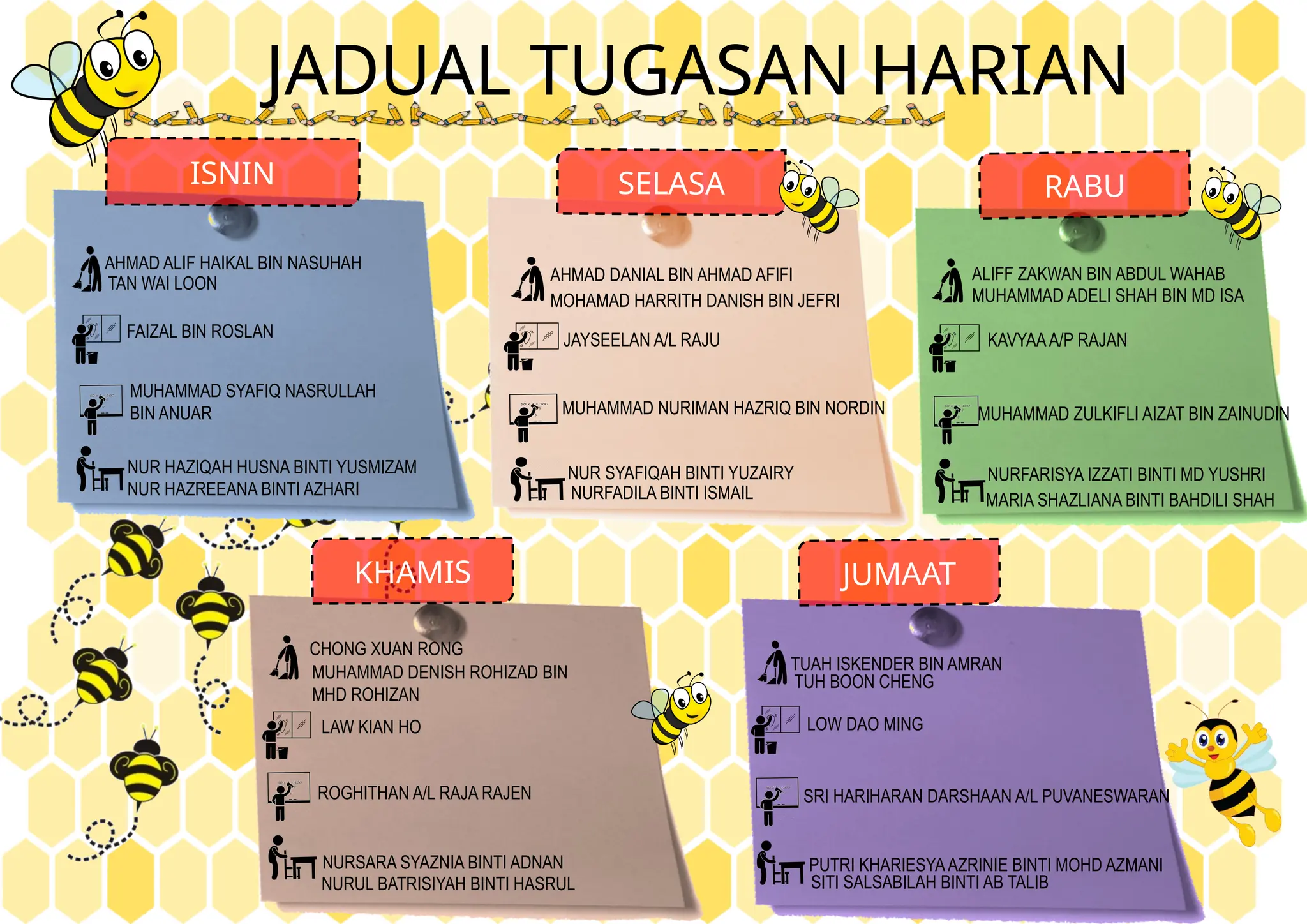 JADUAL WAKTU KELAS JADUAL BERTUGAS ETC.pptx | Islam | Religion ...