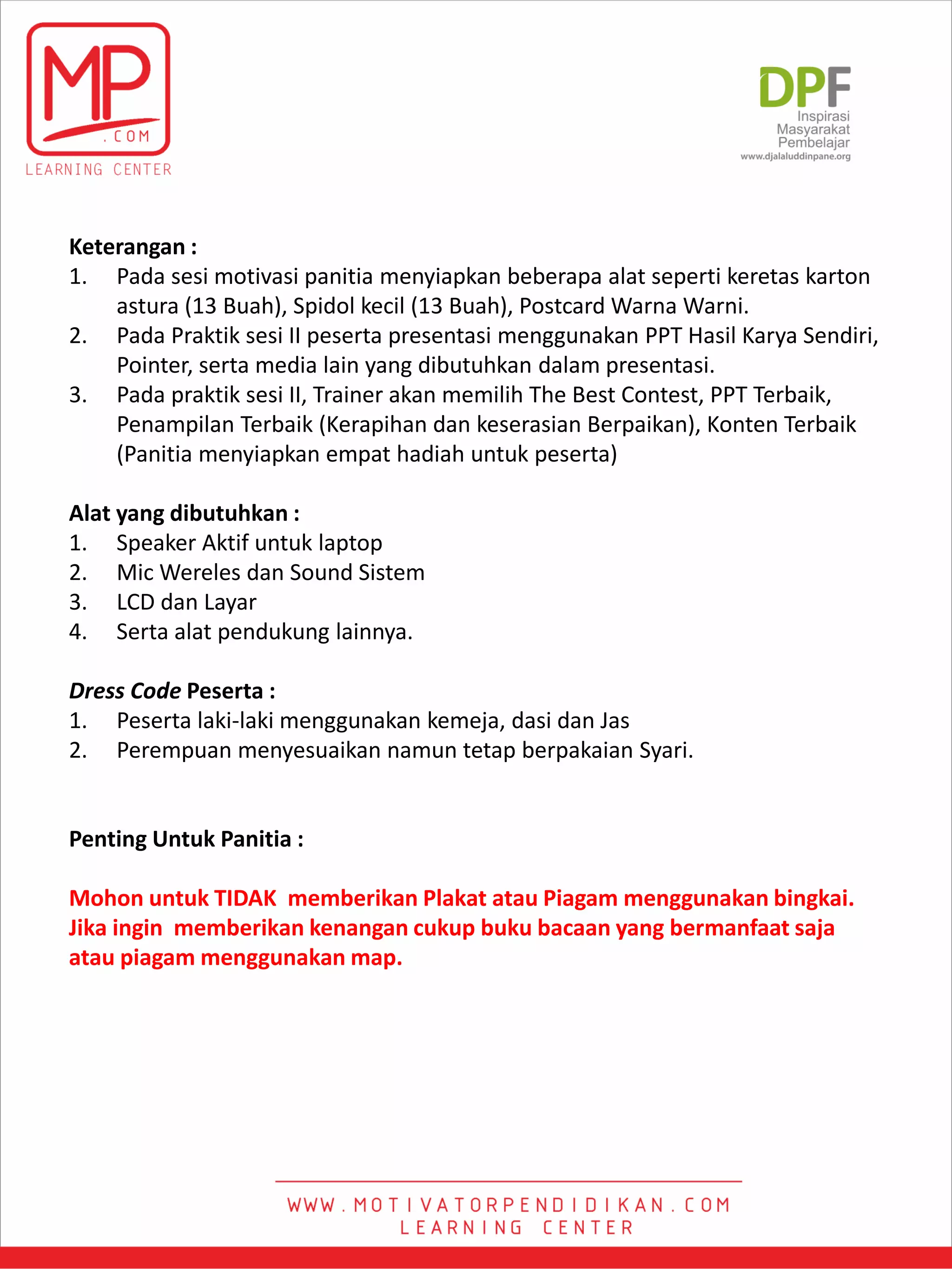 Contoh Jadwal acara public speaking for fasilitator | PDF
