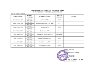 Jadwal Kegiatan Upacara Bendera Bulan April dan Mei 2026 .pdf