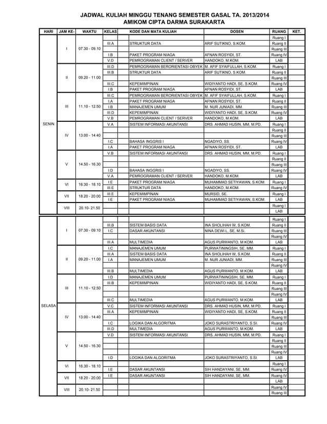 Jadwal minggu tenang | PDF