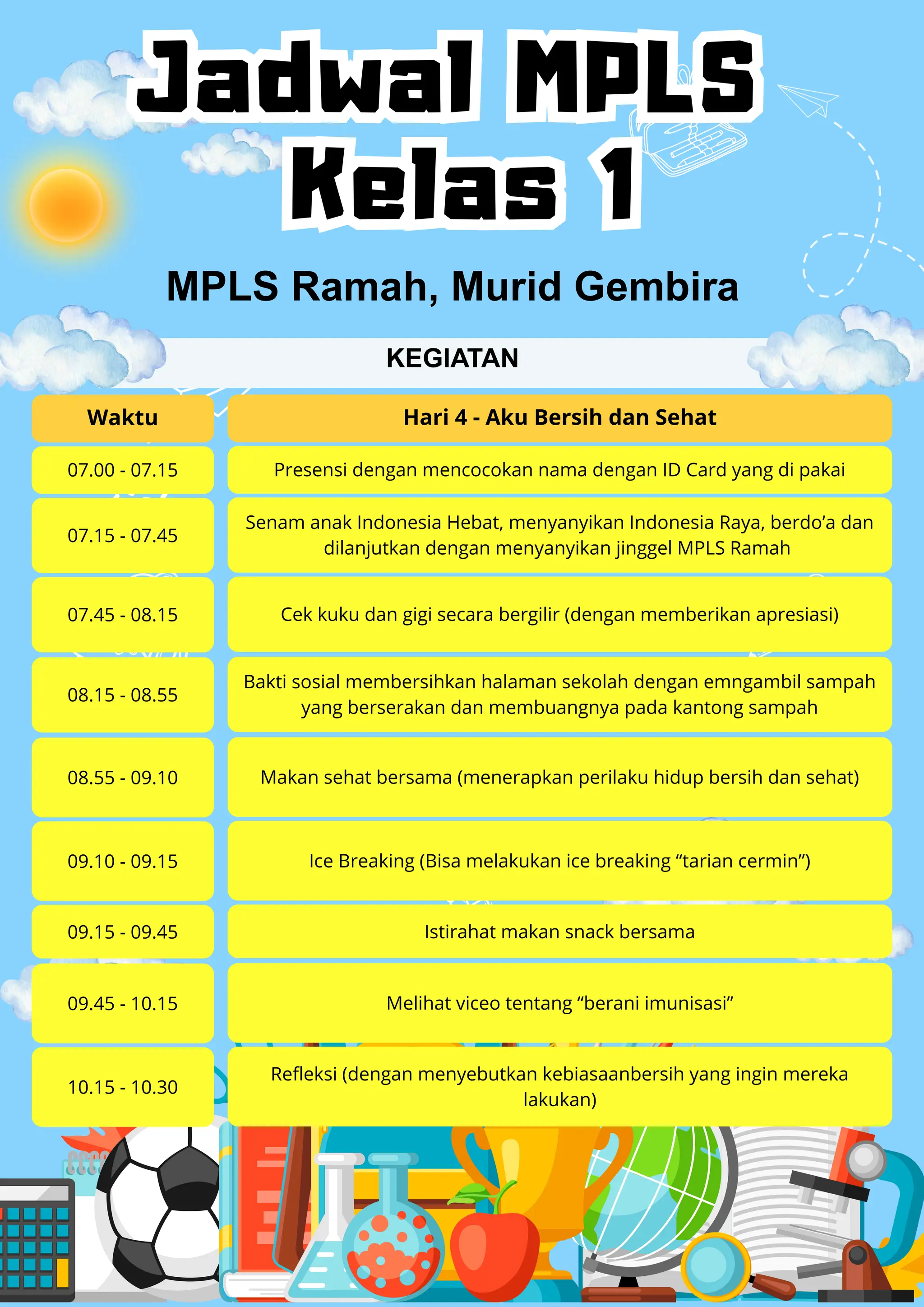 Jadwal Masa Pelatihan Lulusan Sekolah (MPLS) TK | PDF