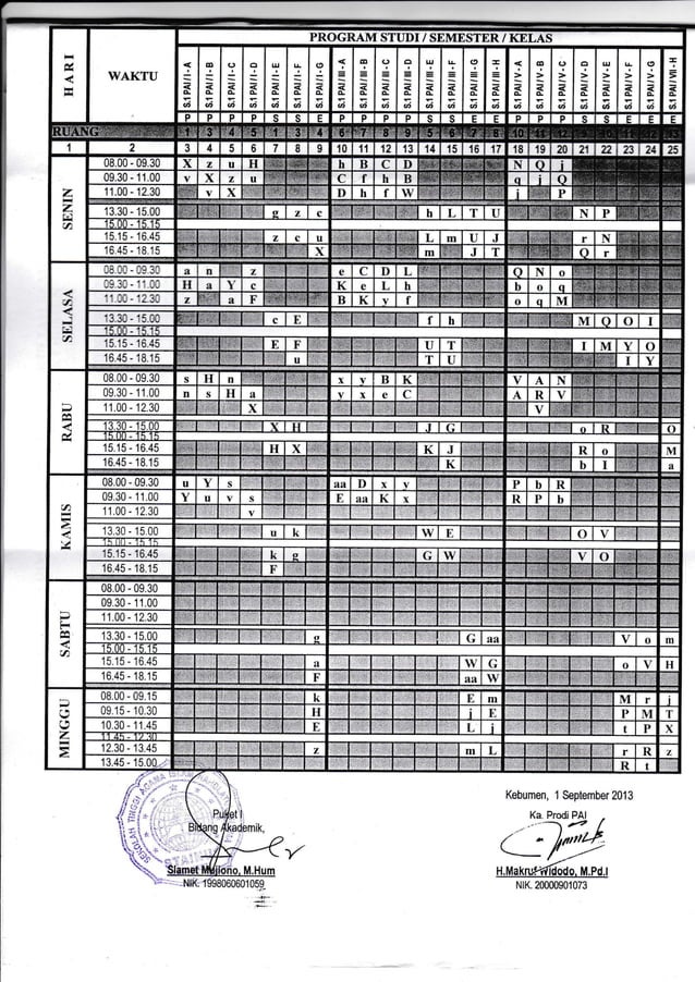 Jadwal pai | PDF