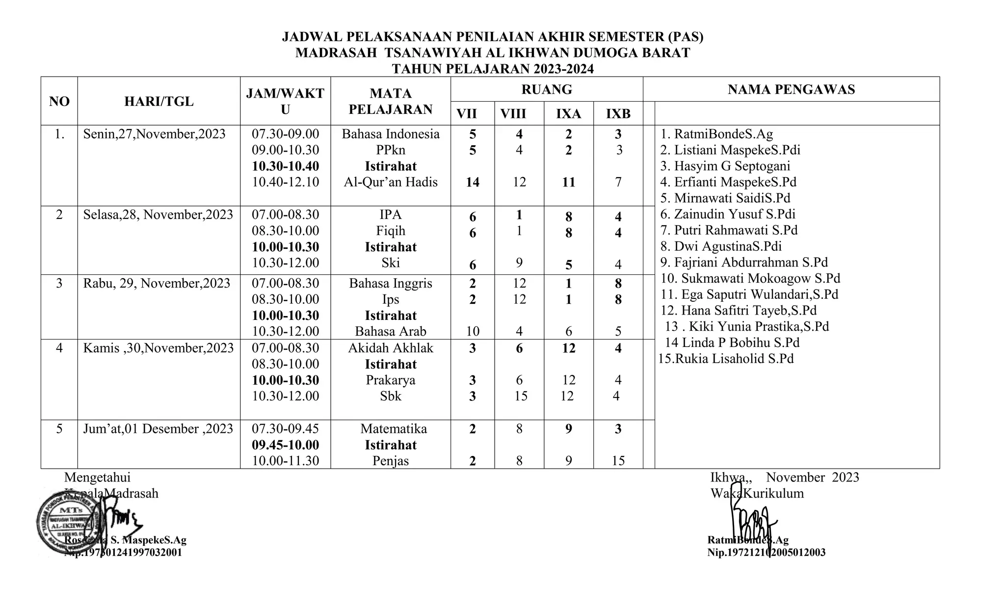 JADWAL Penilaian Akhir Semester MTS 2023-2024 GJIL OK.docx