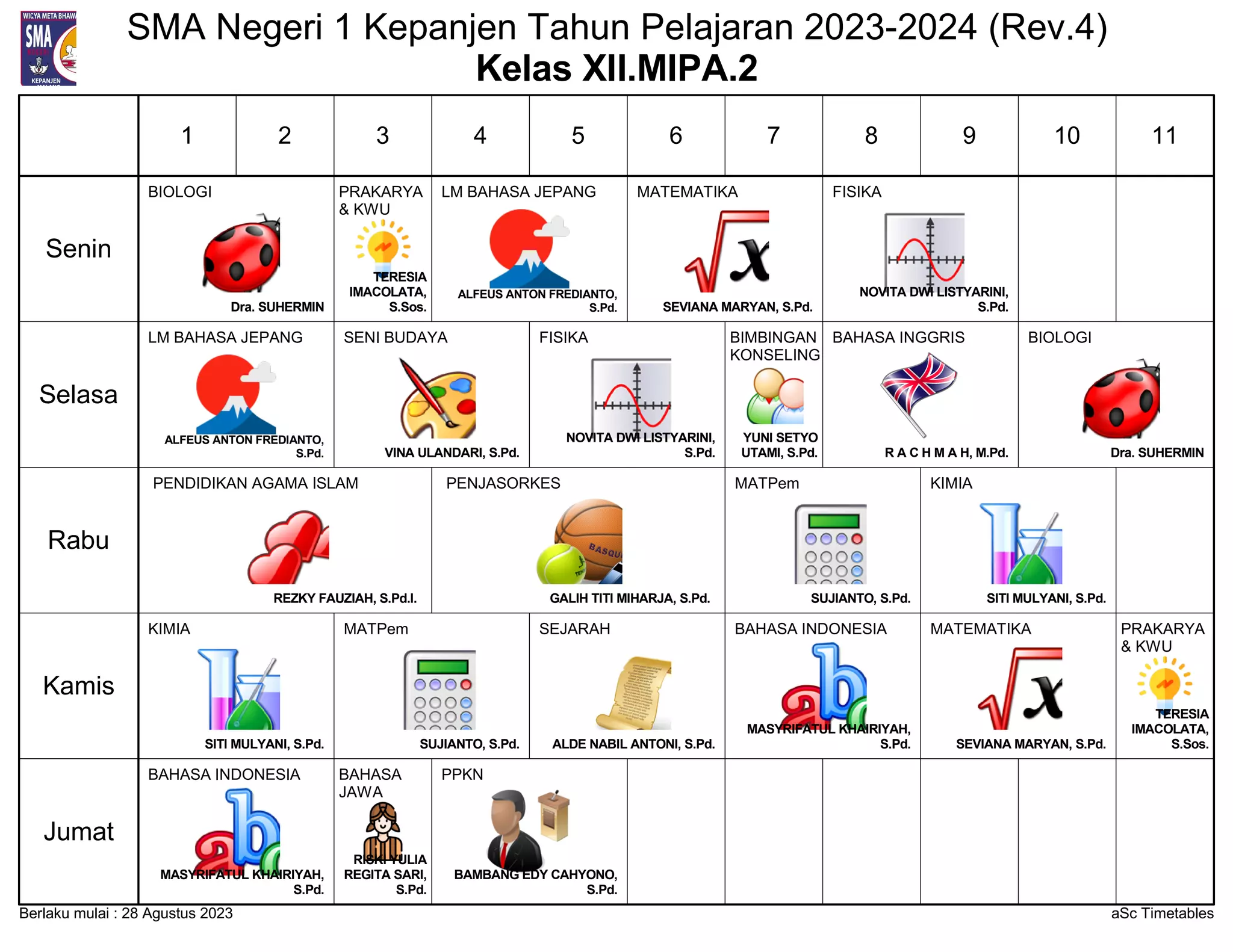 Jadwal Pelajaran Siswa Tahun 2023-2024 - Rev 4 - Mulai 28 Agustus 2023.pdf