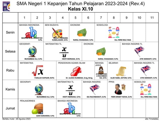 Jadwal Pelajaran Siswa Tahun 2023-2024 - Rev 4 - Mulai 28 Agustus 2023.pdf