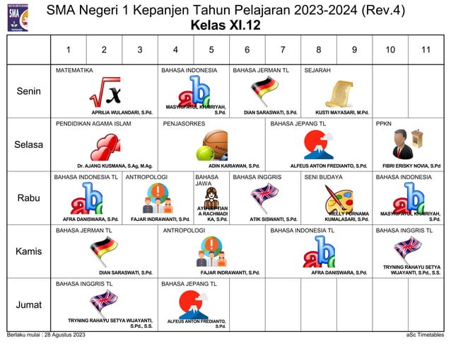 Jadwal Pelajaran Siswa Tahun 2023-2024 - Rev 4 - Mulai 28 Agustus 2023.pdf