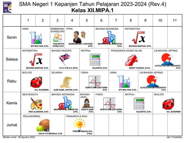 Jadwal Pelajaran Siswa Tahun 2023-2024 - Rev 4 - Mulai 28 Agustus 2023.pdf