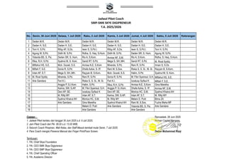 Jadwal Piket Awal Tahun Ajaran 2025-2026 | PDF