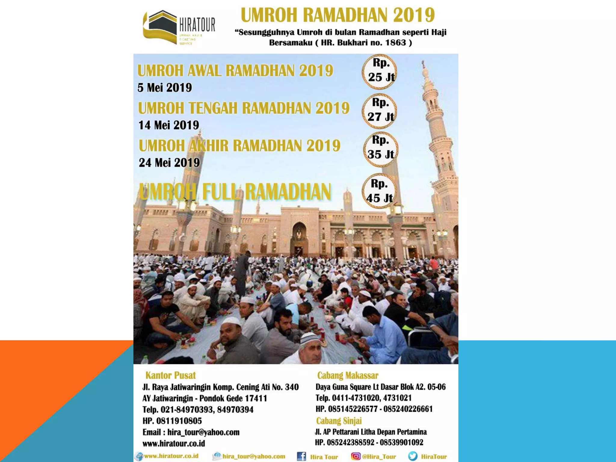 Jadwal promo umroh hira tour tahun 2018 2019 | PPT