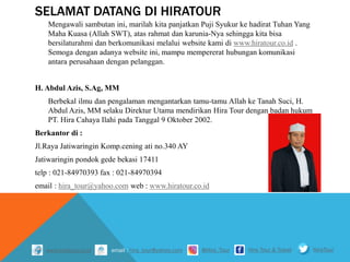 Jadwal promo umroh hira tour tahun 2018 2019 | PPT