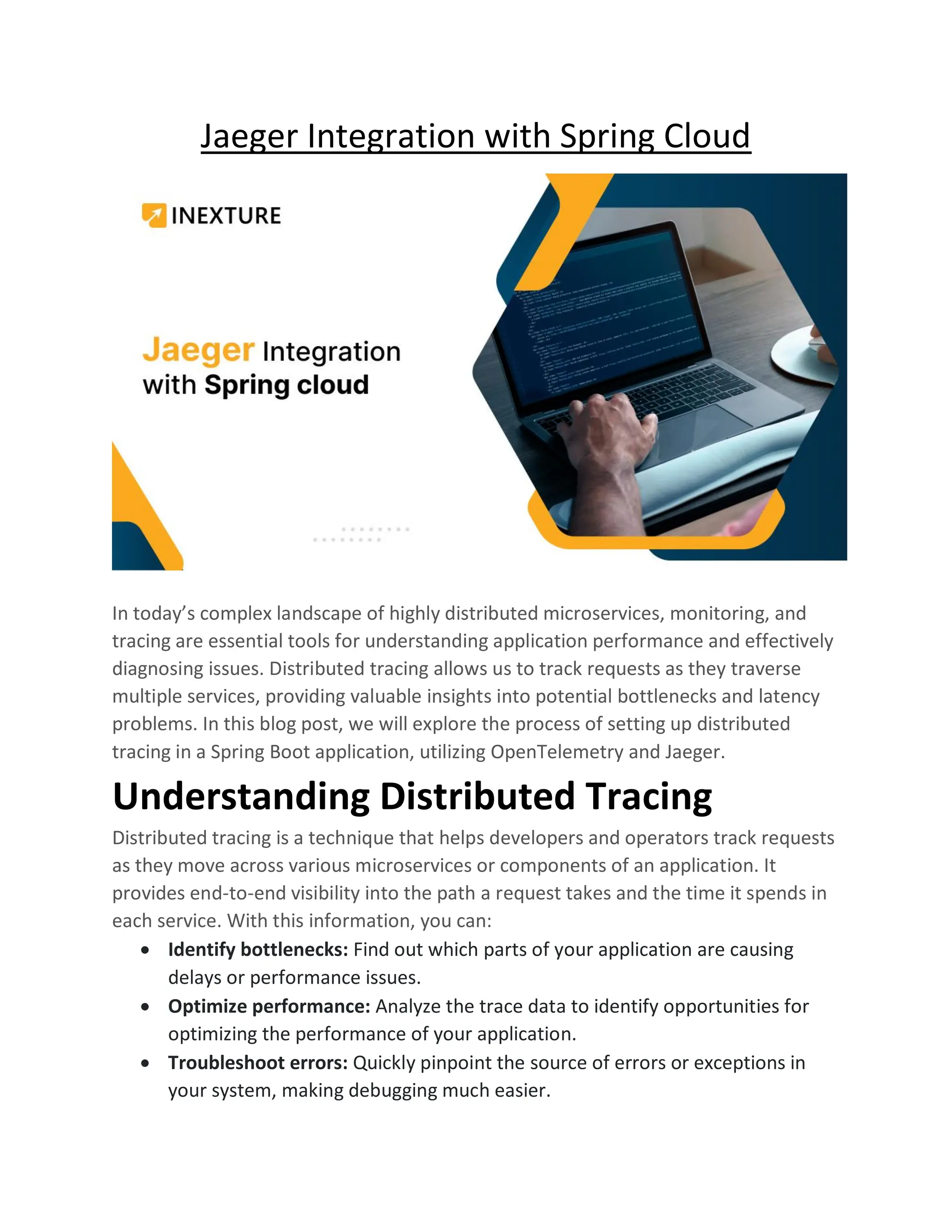 Jaeger Integration with Spring Cloud | PDF