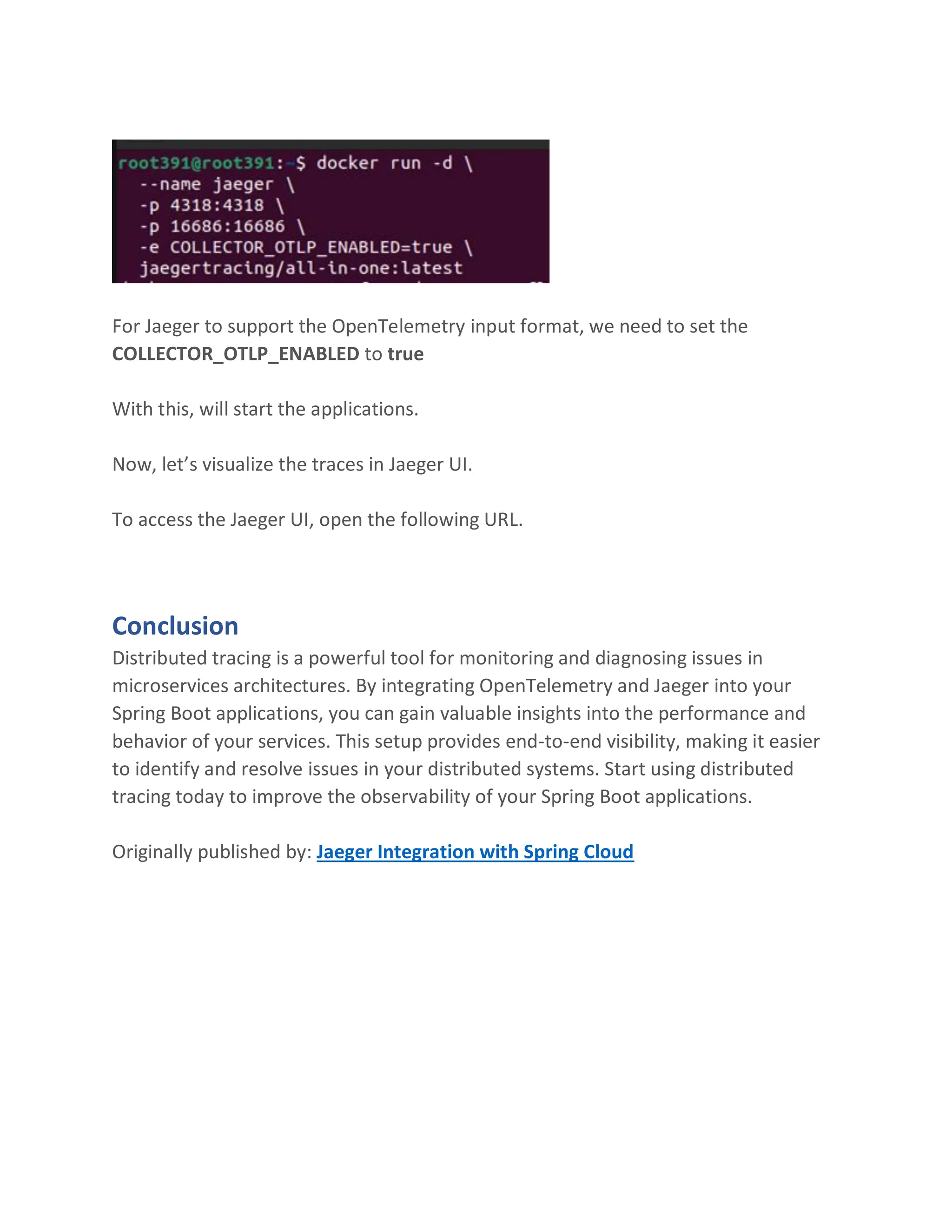 Jaeger Integration with Spring Cloud | PDF