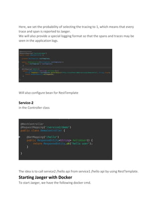 Jaeger Integration with Spring Cloud | PDF