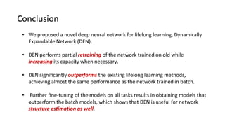 Lifelong Learning for Dynamically Expandable Networks | PDF