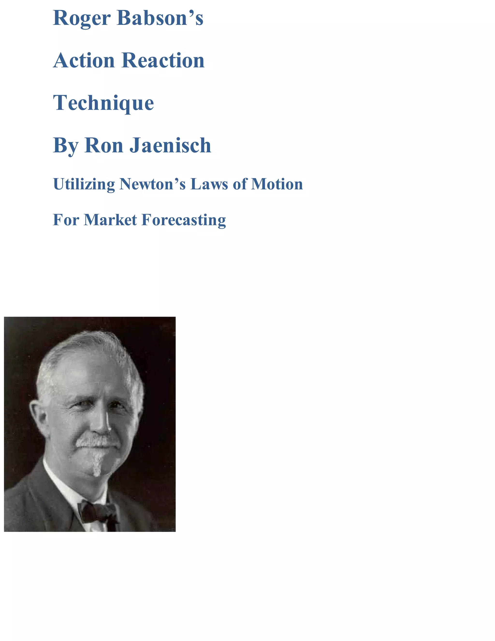 Jaenisch, ron roger babson's action-reaction techniques | PDF