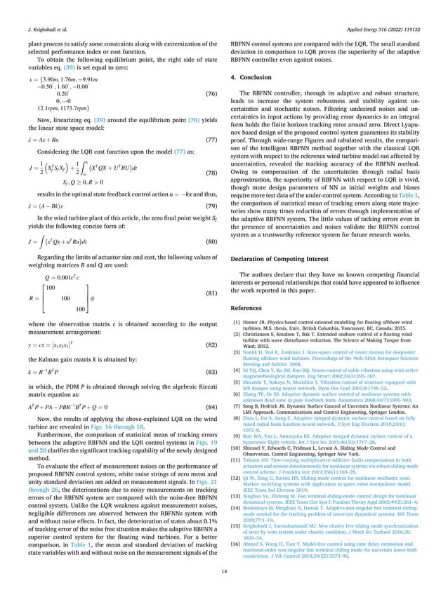 Adaptive neural dynamic surface control for uniform energy exploitation of floating wind turbine ...
