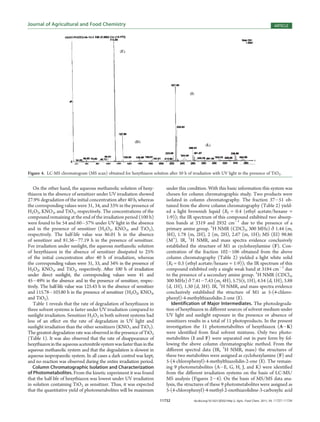 Photodegradation of Hexythiaz ox in Different Solvent Systems under the ...