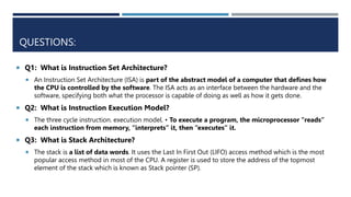 Instruction Set Architecture | PPTX