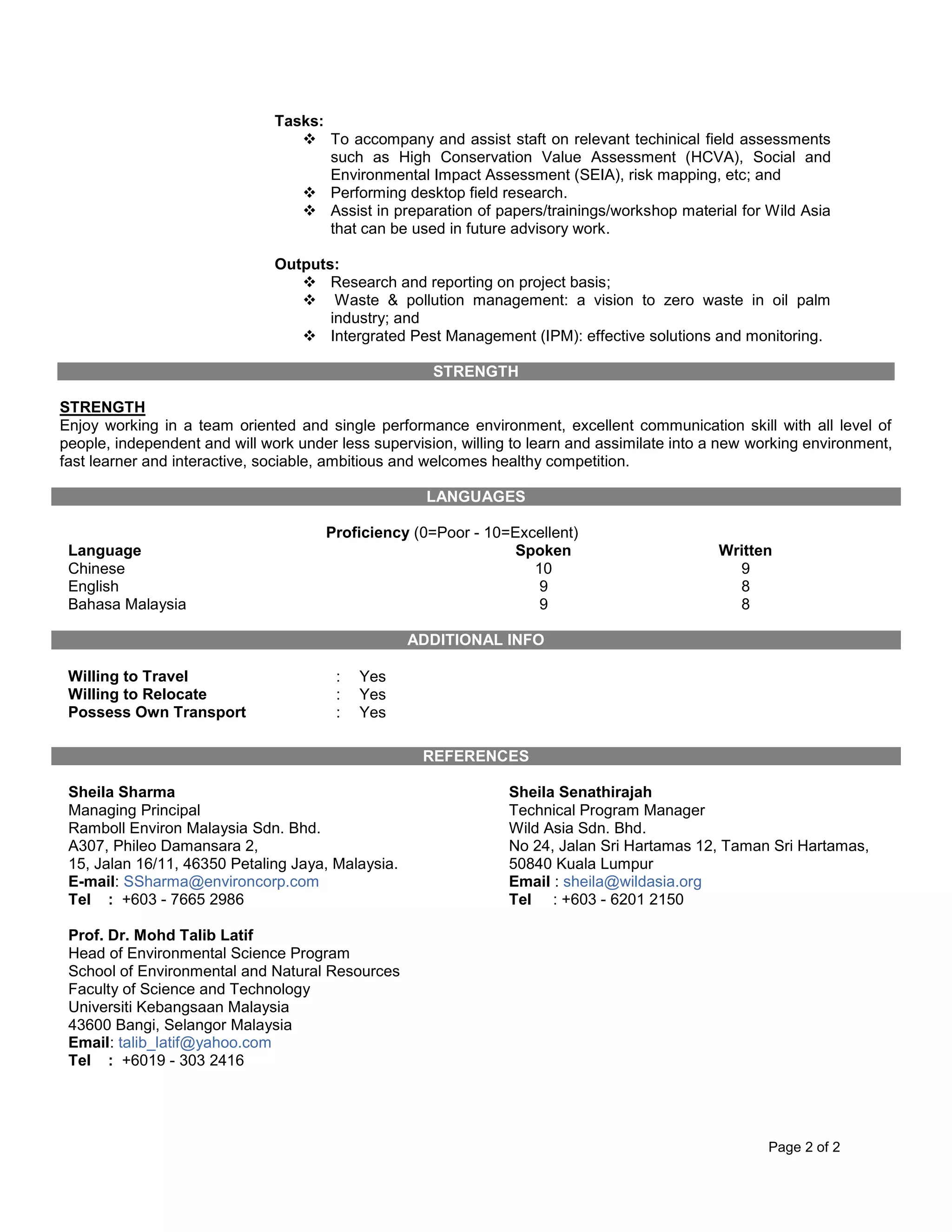 Jafon Ng Mum Zhong Resume 2016 | PDF