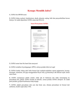 Jafra indonesia | PDF