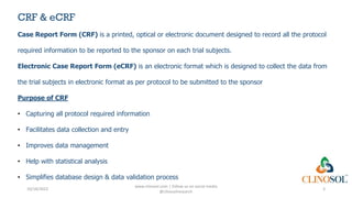 Streamlining Data Collection: eCRF Design and Machine Learning | PPT