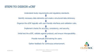 Streamlining Data Collection: eCRF Design and Machine Learning | PPT
