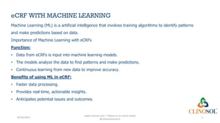 Streamlining Data Collection: eCRF Design and Machine Learning | PPTX