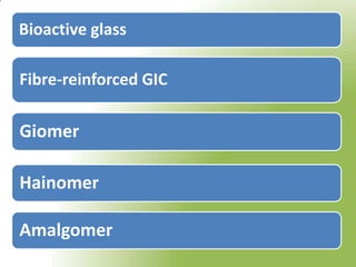 GLASS IONOMER CEMENT AND ITS RECENT ADVANCES- by Dr. JAGADEESH ...