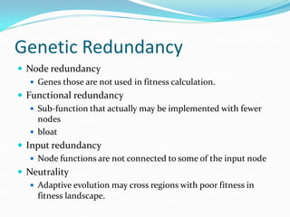 Cartesian Genetic Programming | PPT