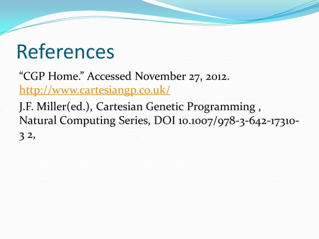 Cartesian Genetic Programming Ppt