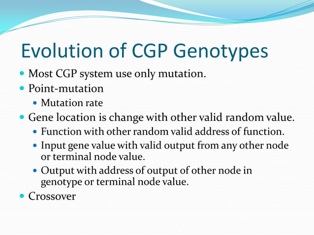 Cartesian Genetic Programming Ppt