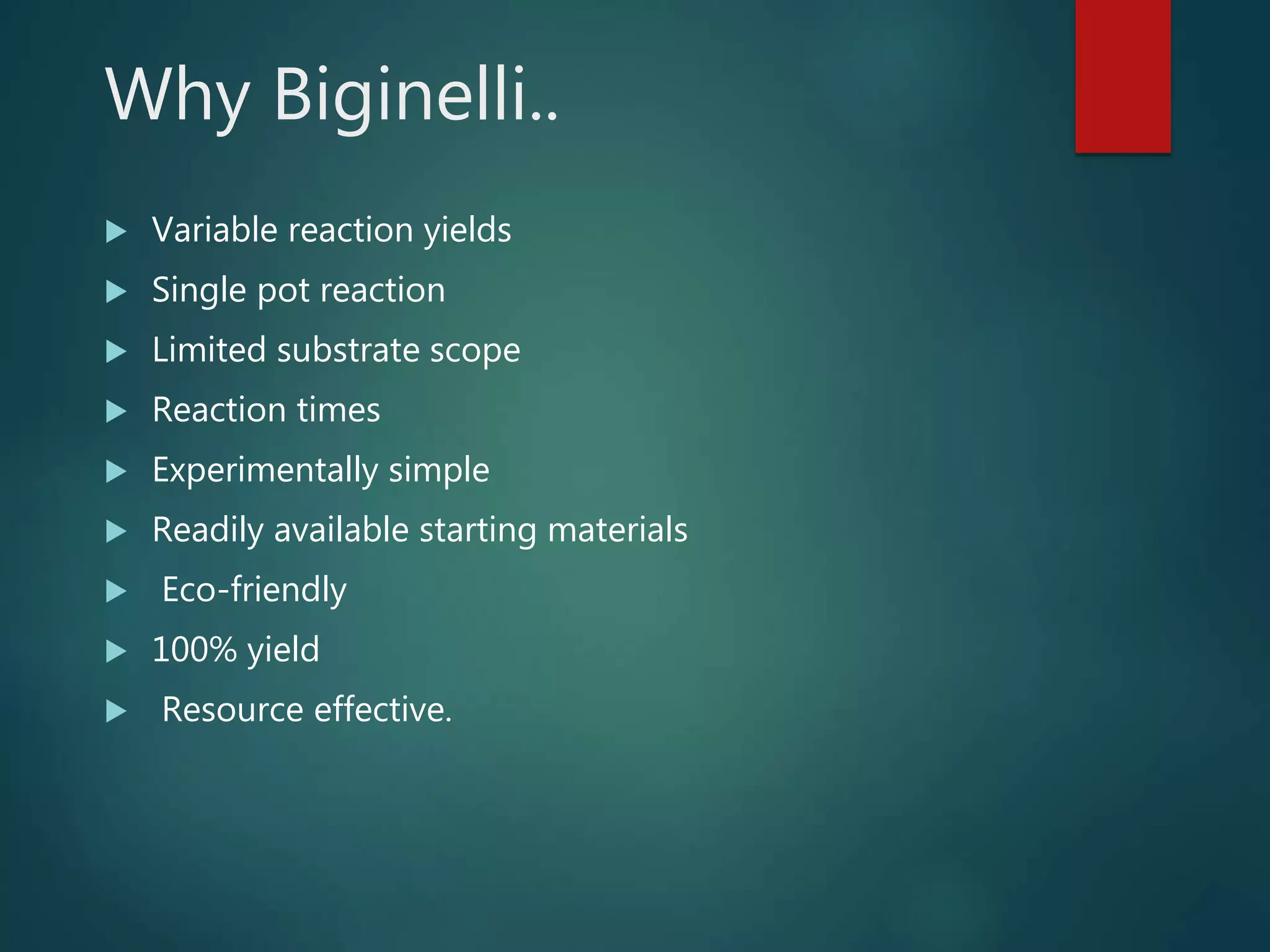 BIGINELLI REACTION | PPT