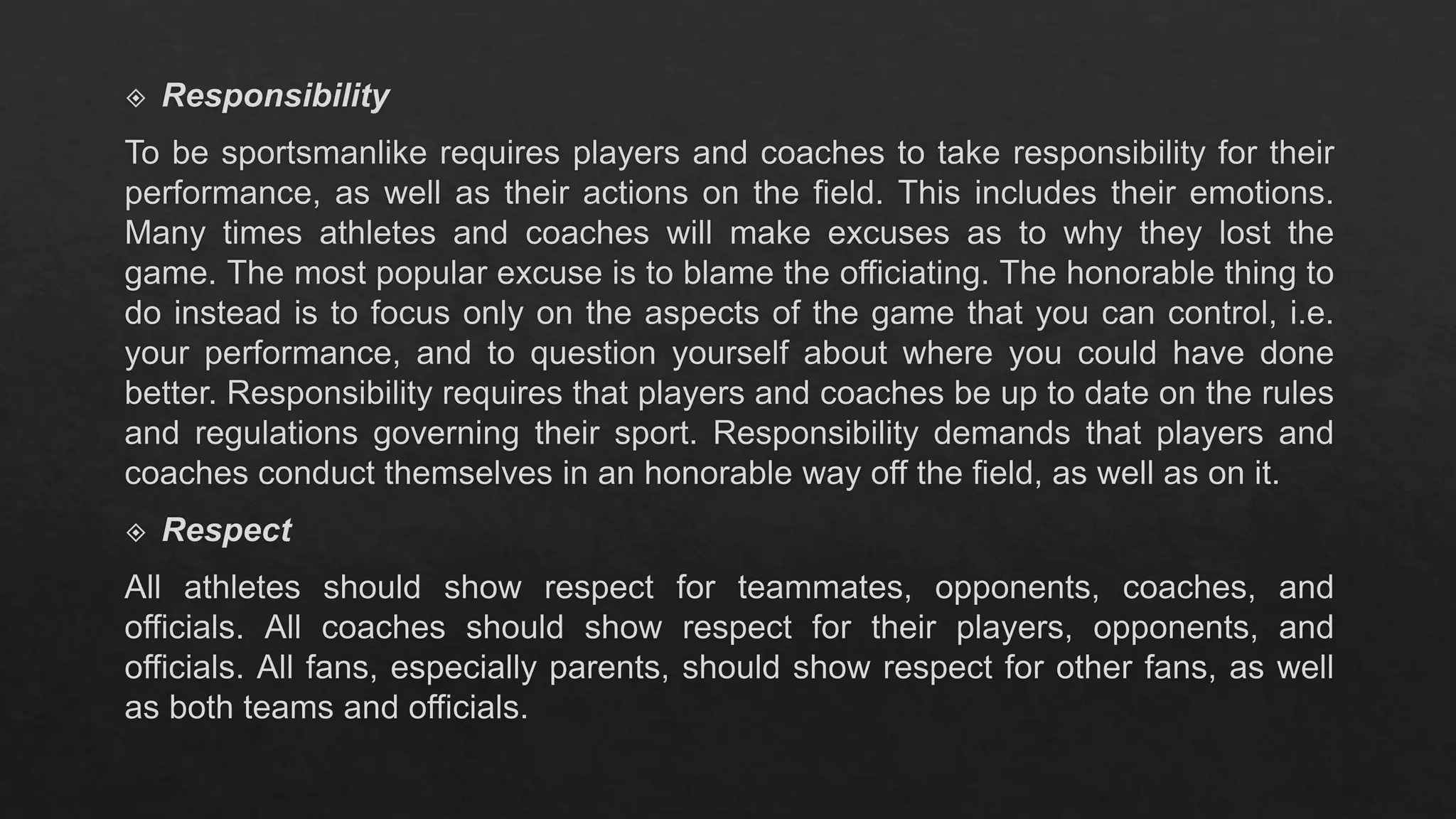 ROLE OF ETHICS IN SPORTS | PPTX