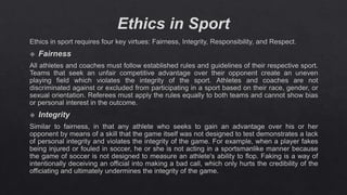 ROLE OF ETHICS IN SPORTS | PPTX