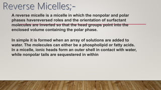 thermodynamics of micellization mj | PPTX