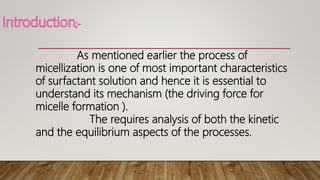 thermodynamics of micellization mj | PPTX