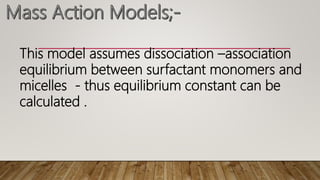 thermodynamics of micellization mj | PPTX