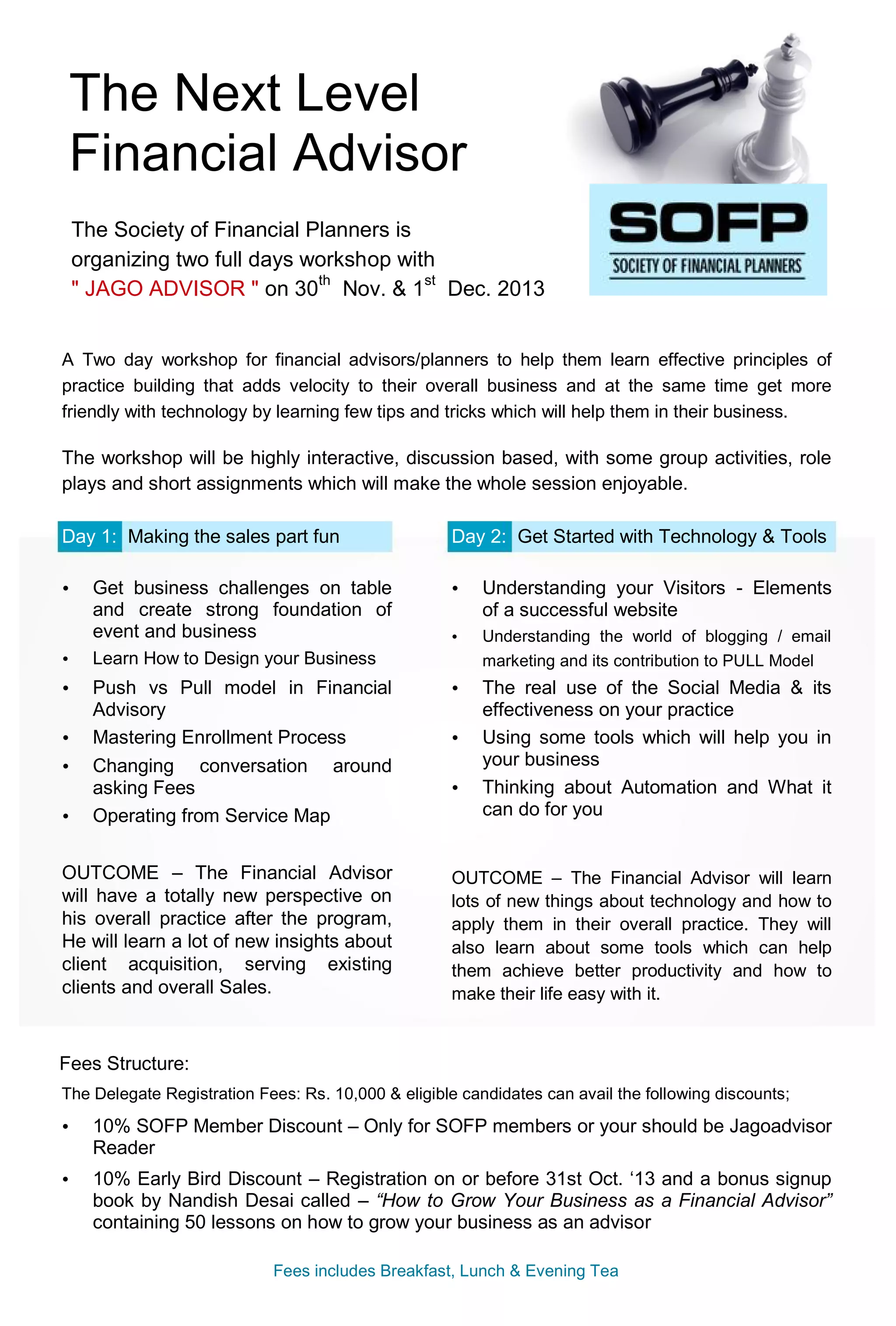 Jagoadvisor Advisor Workshop Brochure | PDF