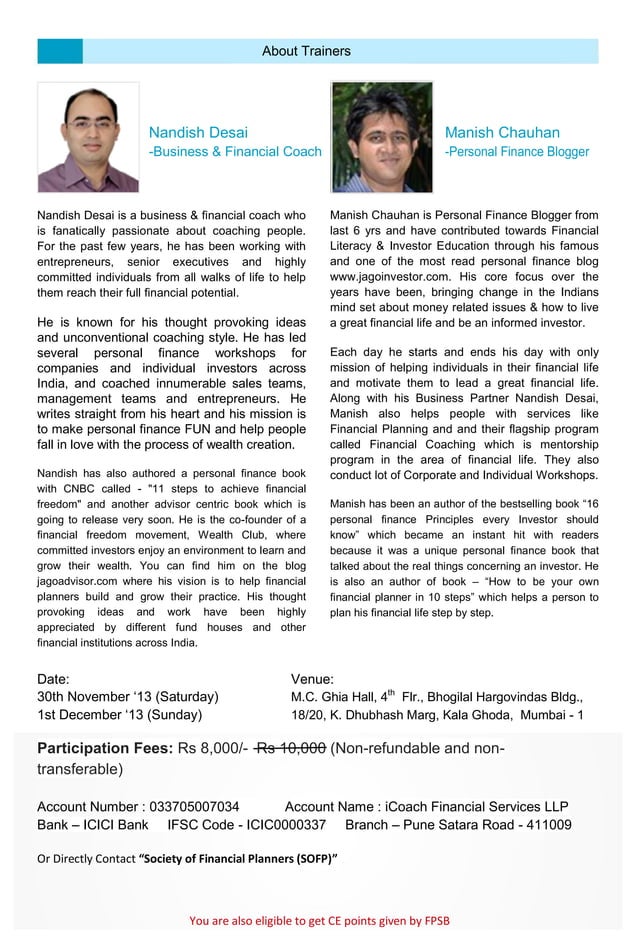 Jagoadvisor Advisor Workshop Brochure | PDF