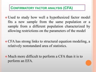 Factor analysis | PPTX