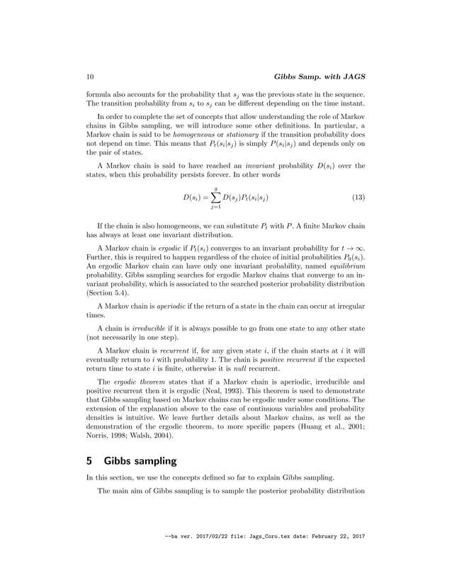 Gibbs Sampling With Jags Behind The Scenes Pdf