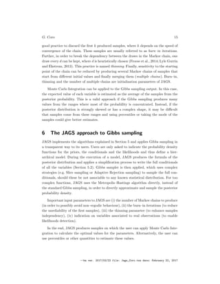 Gibbs Sampling with JAGS: Behind the Scenes | PDF